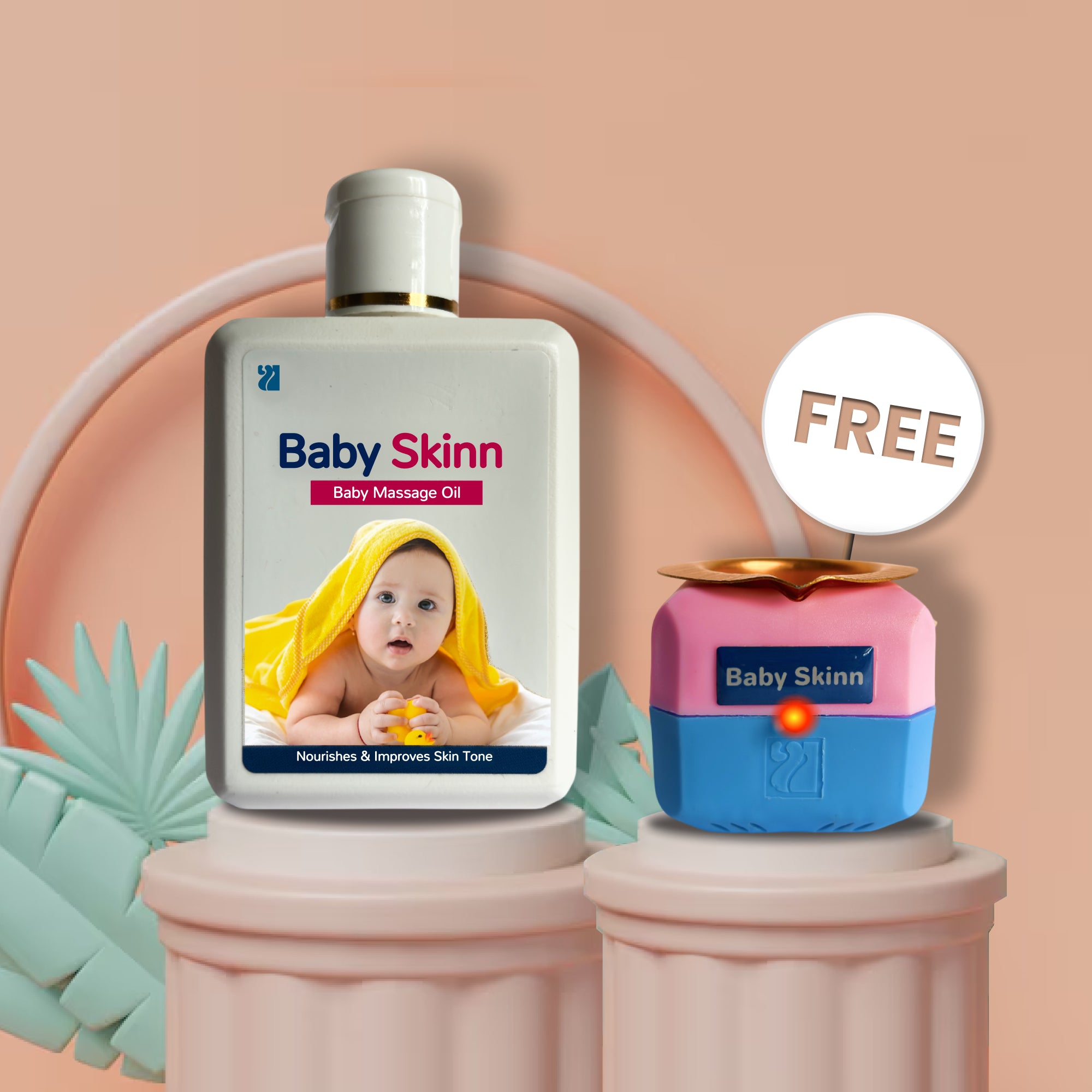 Baby Massage Oil With FREE Heater | Nourishes & Improves Skin Tone | 1 ...